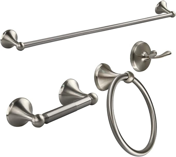 Bathroom Set With Toilet Paper Holder Towel Rack Ring Holder